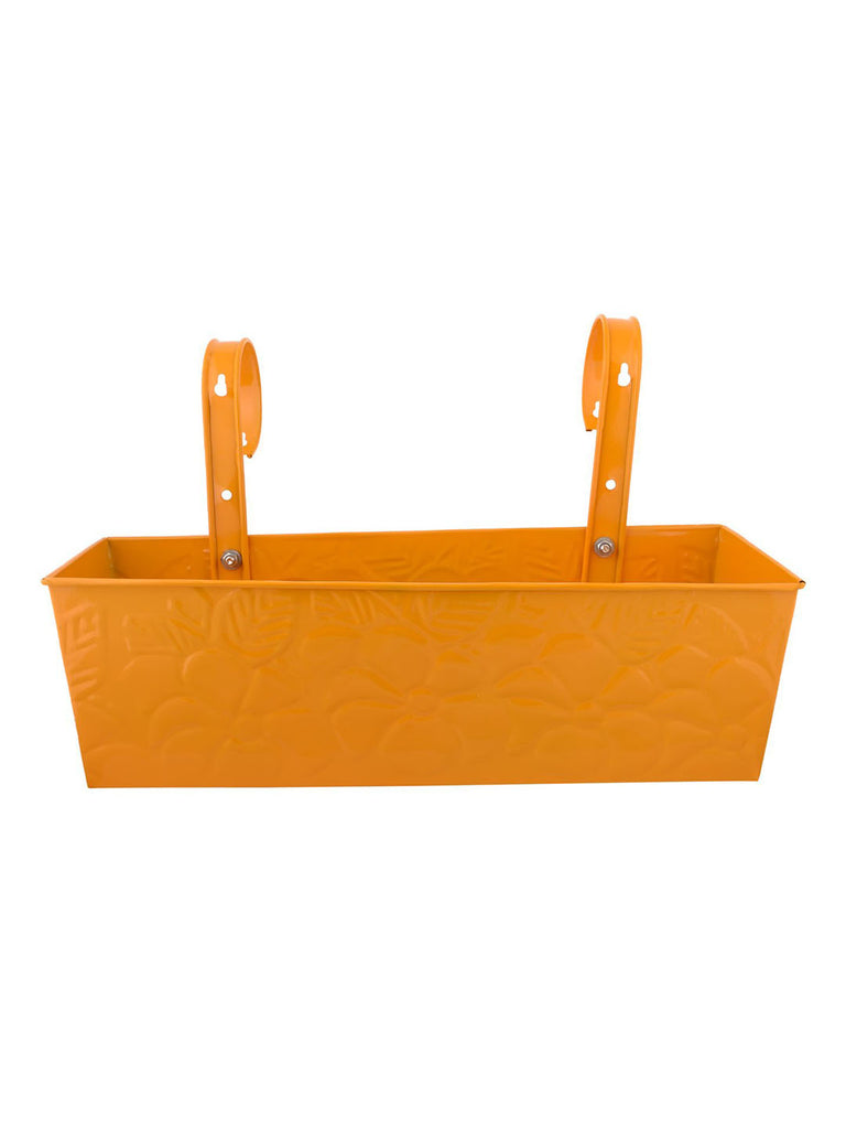 Embossed Rectangular Pot Yellow– Exotic Flora